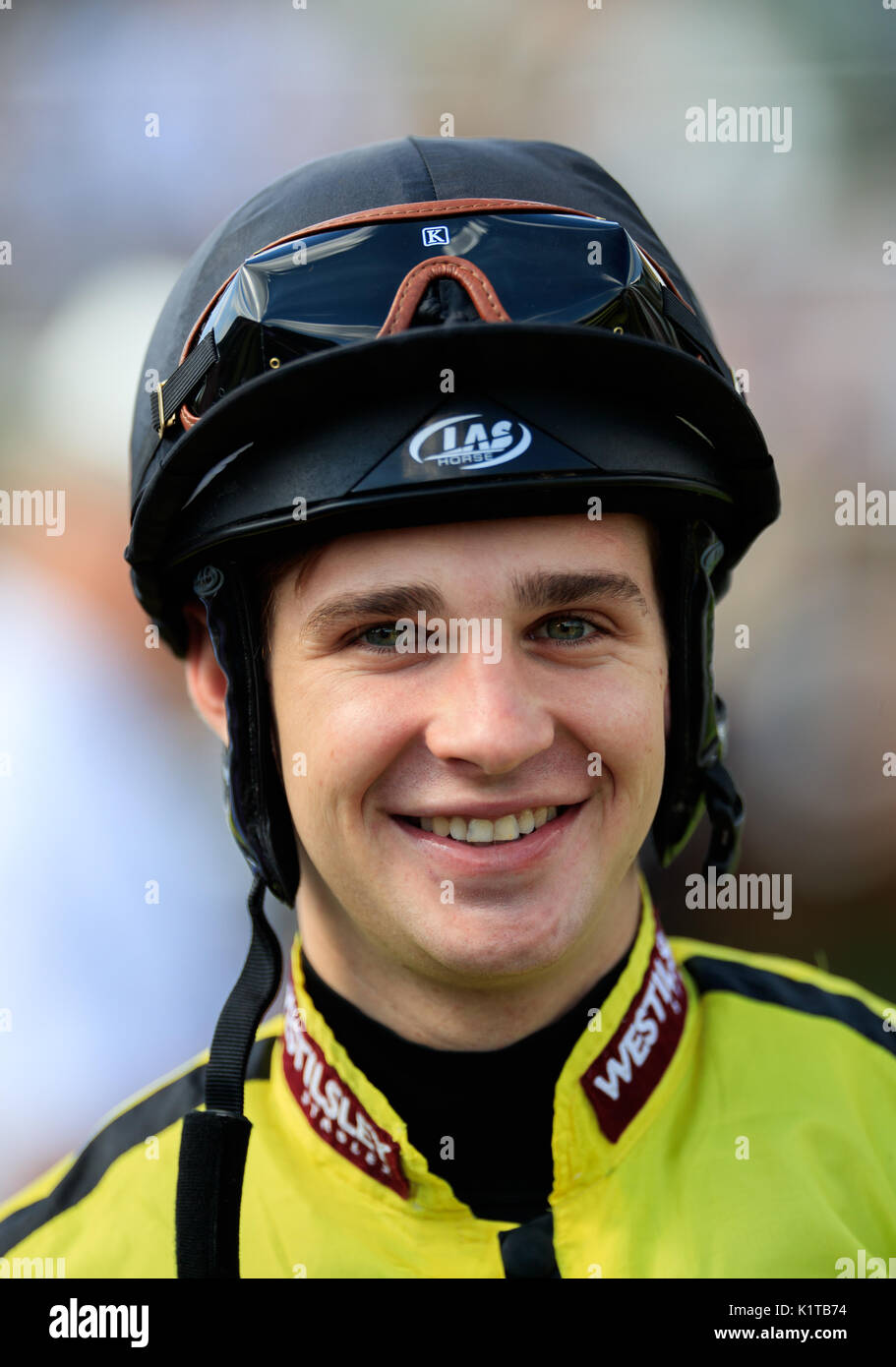 Charles Bishop, jockey at Goodwood Racecourse, Chicester Stock Photo ...