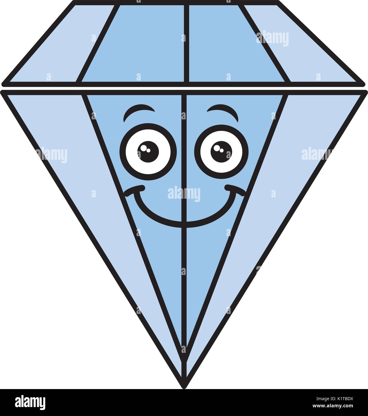 diamond luxury kawaii character vector illustration design Stock Vector ...