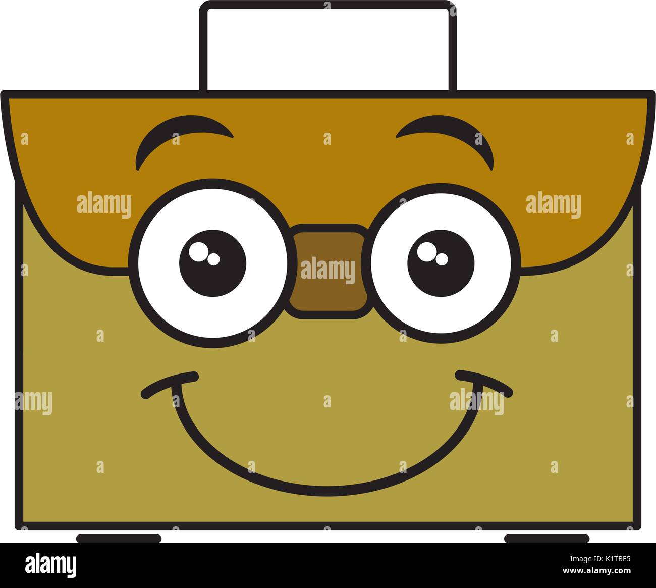 portfolio briefcase kawaii character vector illustration design Stock ...