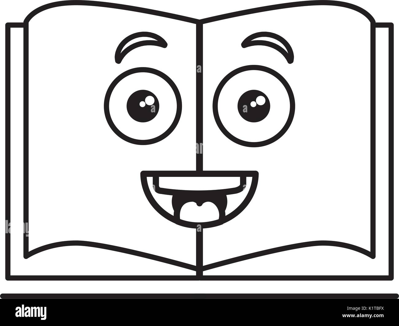 text book kawaii character vector illustration design Stock Vector ...