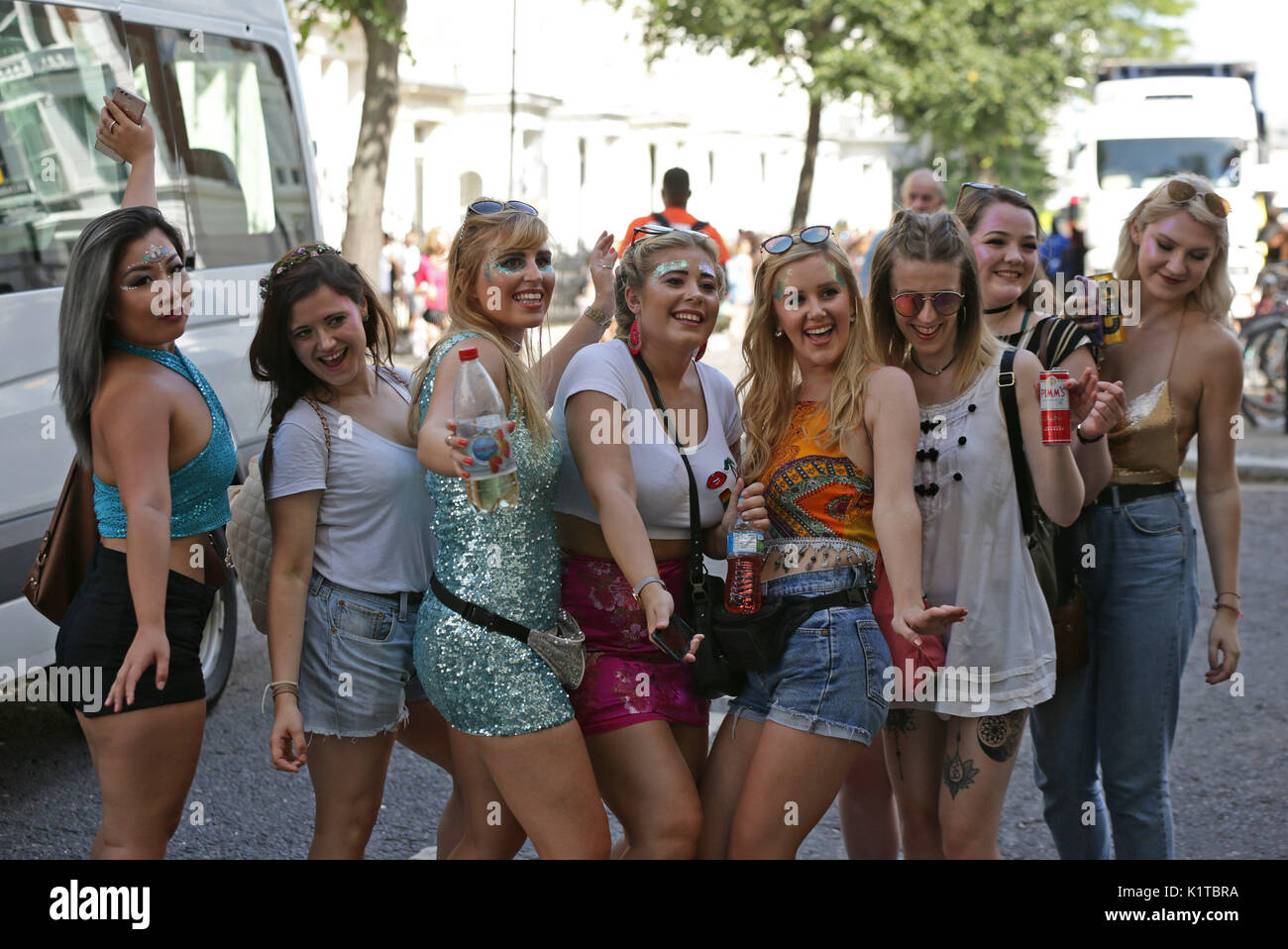 Carnival-goers during the Family Day at the Notting Hill Carnival in ...