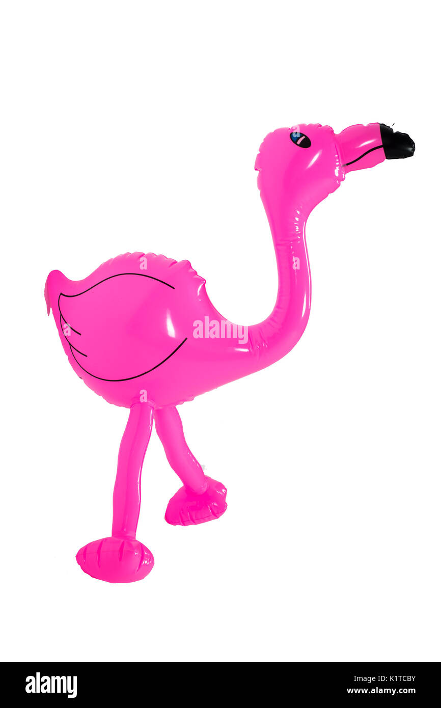 Happy inflatable flamingo beach Cut Out Stock Images & Pictures - Alamy