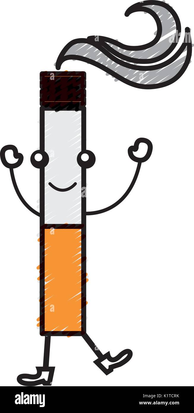 Cartoon happy cigarette Cut Out Stock Images & Pictures - Alamy