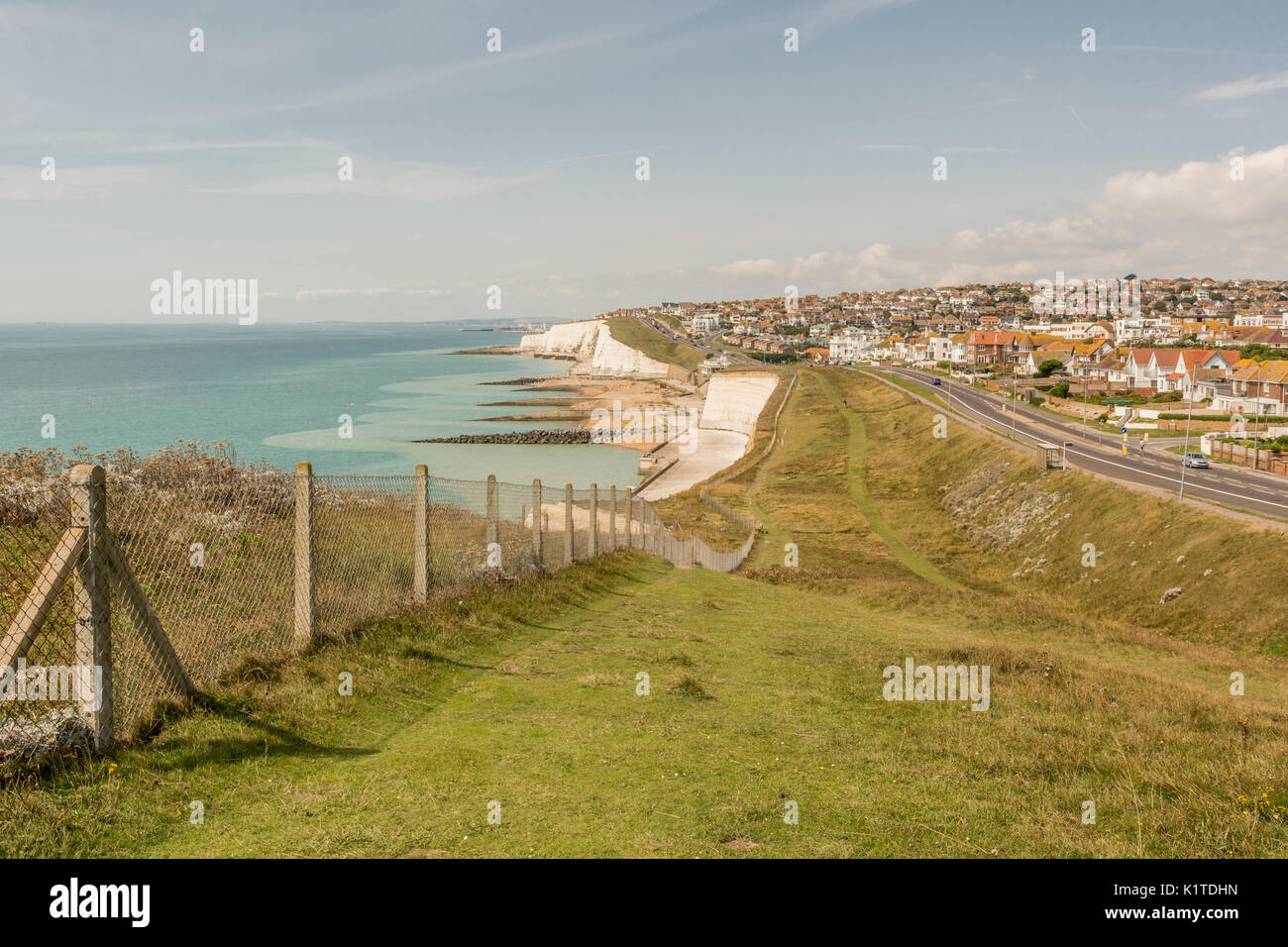 The Coast Path heading down to Saltdean and Rottingdean, East Sussex ...