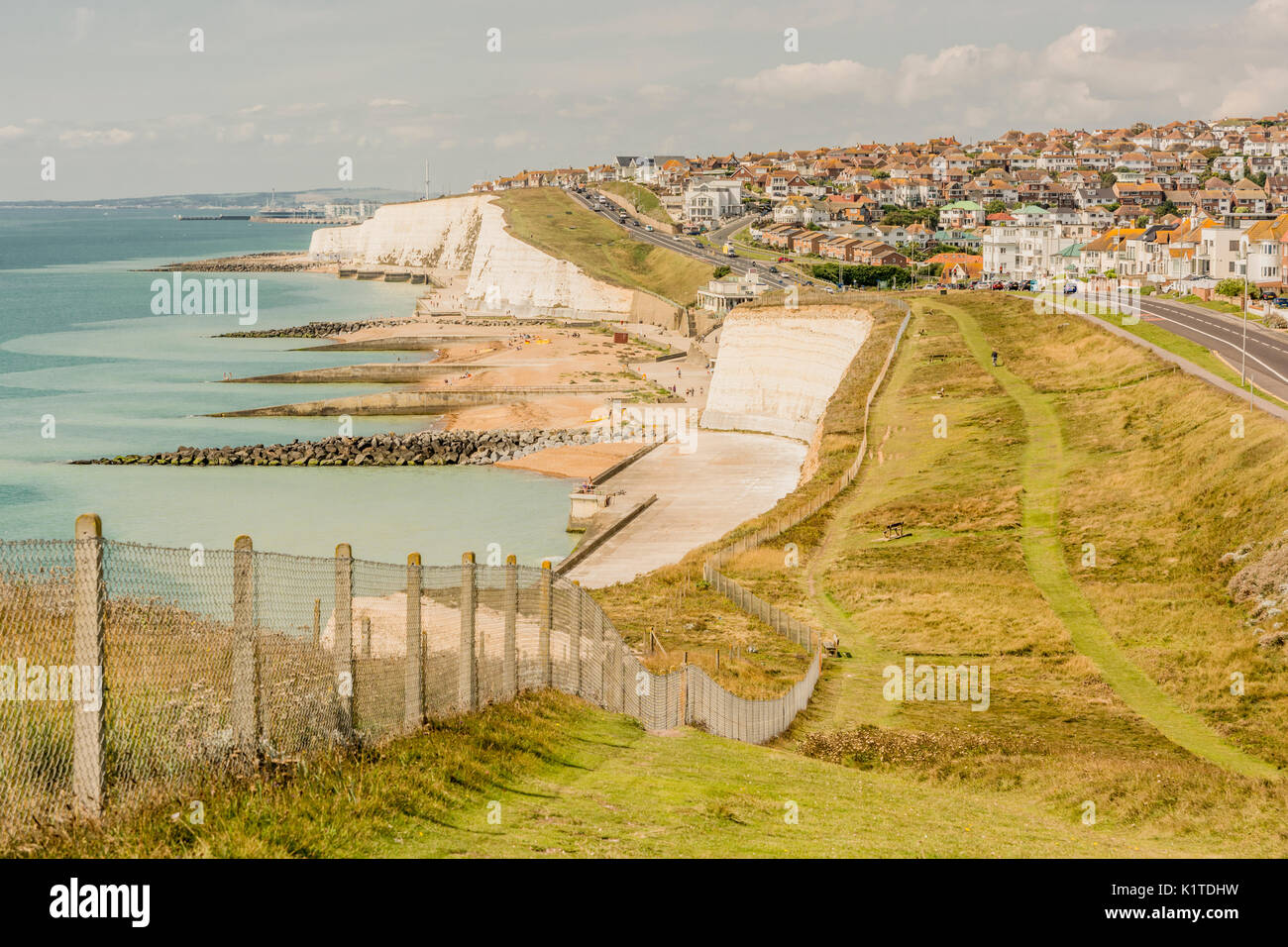 The Coast Path heading down to Saltdean and Rottingdean, East Sussex ...
