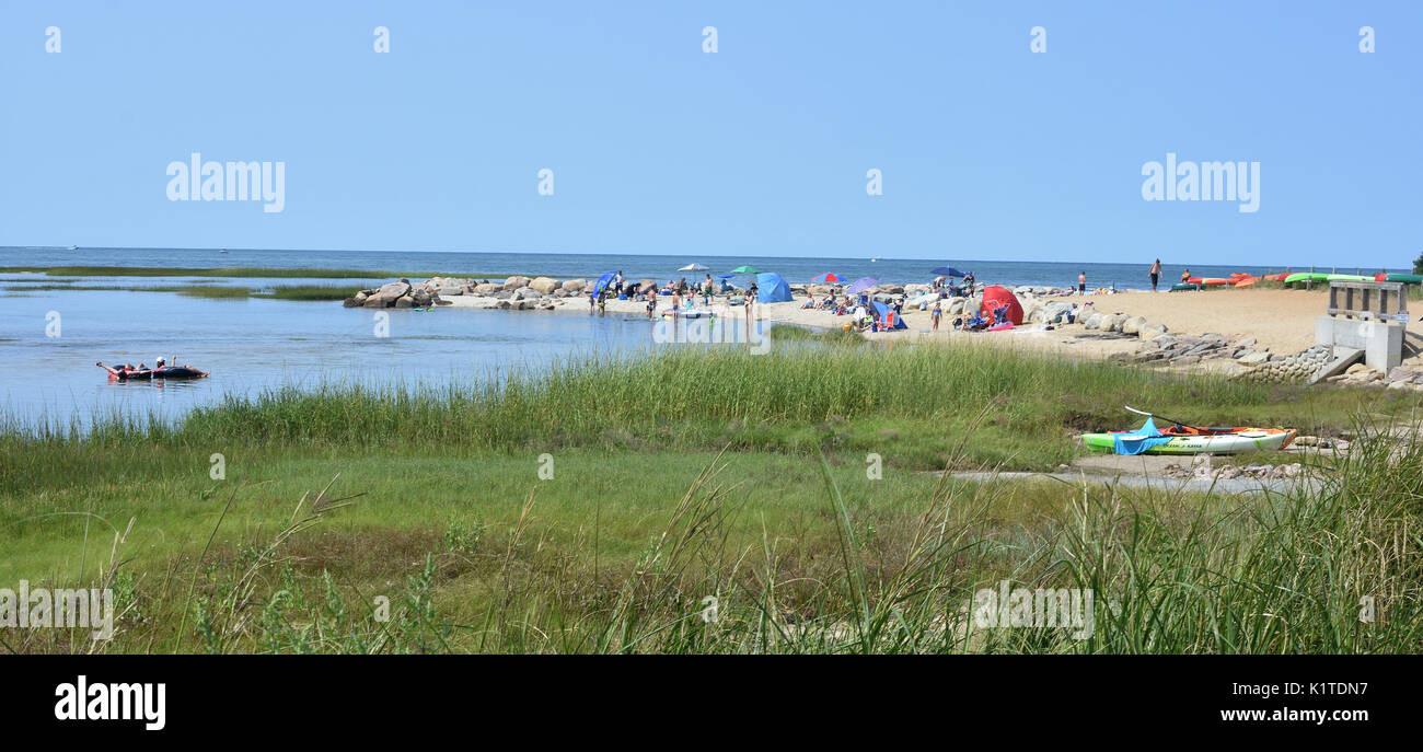 A relaxing afternoon at a Cape Cod beach Stock Photo - Alamy