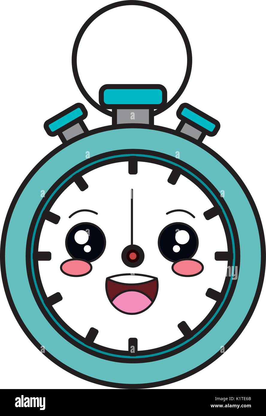 chronometer measure kawaii character Stock Vector Image & Art - Alamy