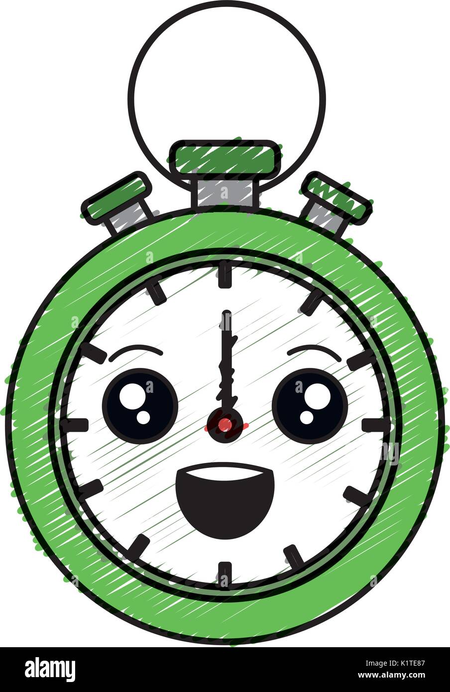 chronometer measure kawaii character Stock Vector Image & Art - Alamy