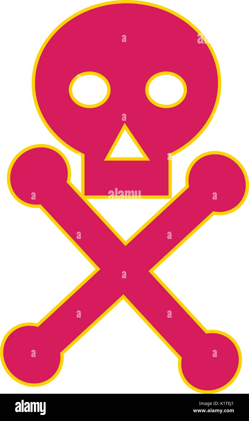 Illustration of a Poison Symbol icon, the skull-and-crossbones symbol ...