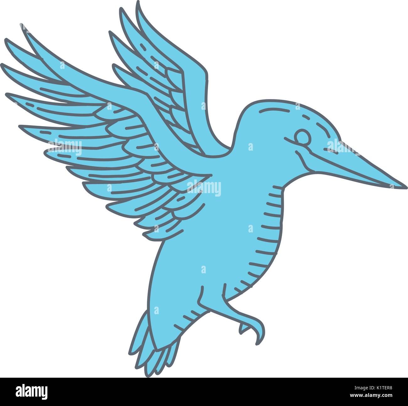 Kingfisher side view Stock Vector Images - Alamy