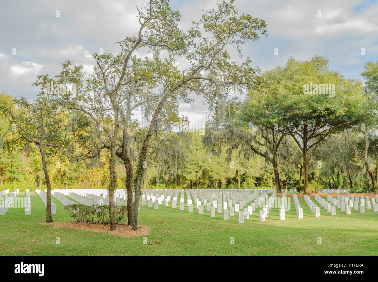 The National Cemetery at Bushnell Florida, where U.S. military veterans ...