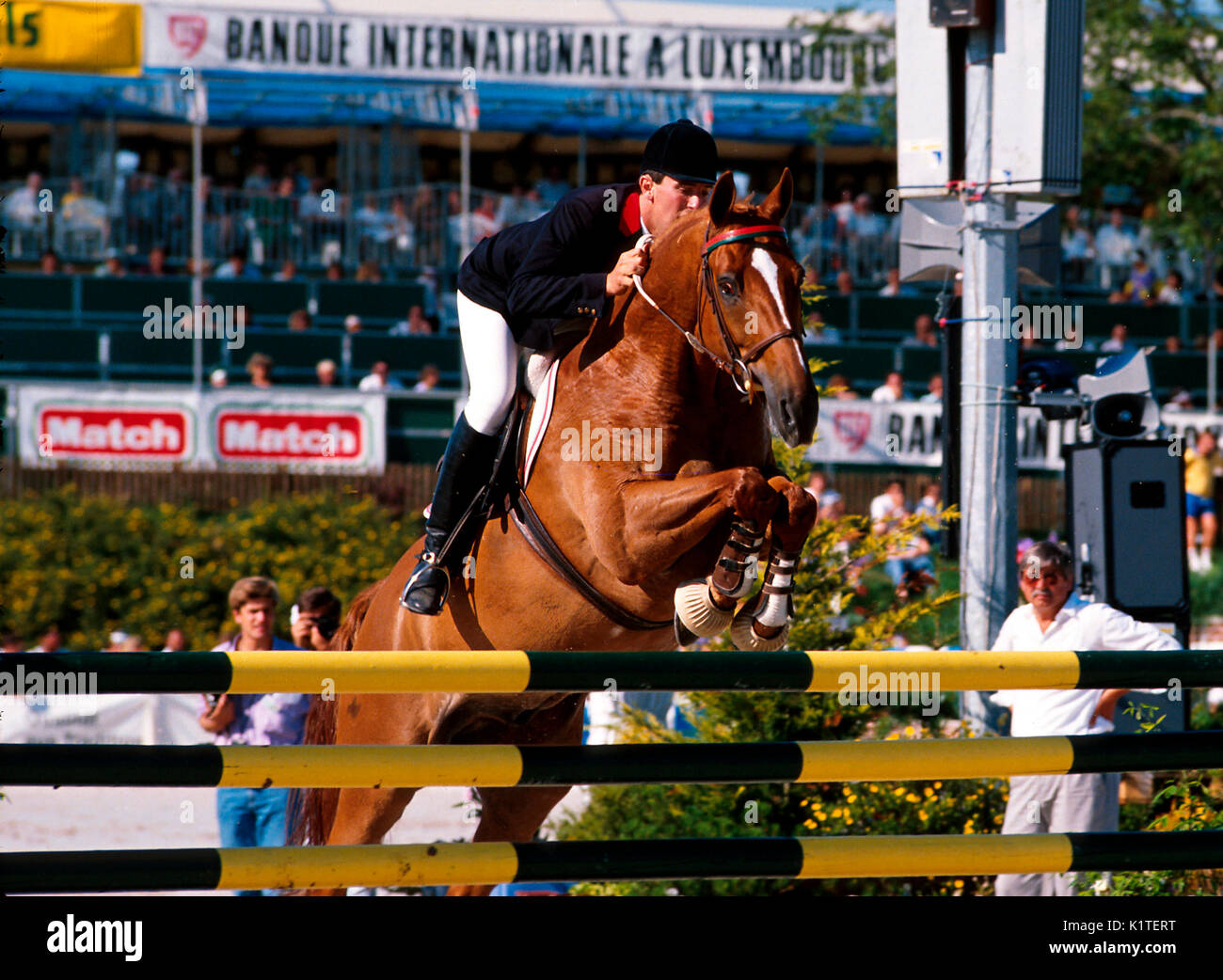 CSIO Luxembourg 1990, Roger-Yves Bost (FRA) riding Norton de Rhuys ...
