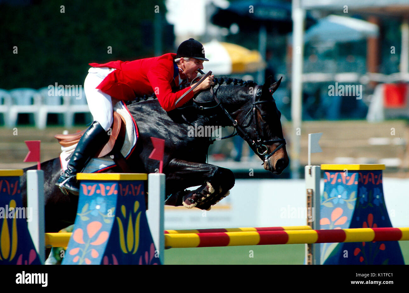 CSI Monterrey October 1997, Rich Fellers (USA) riding Amos Stock Photo ...
