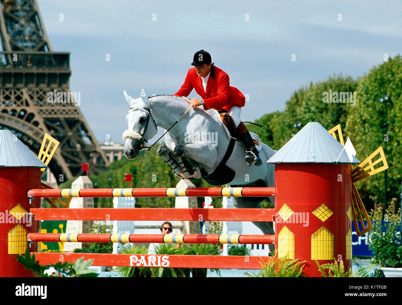 CSI Paris Masters 1992, Thomas Fruhmann (AUT) riding Bockmann' Genius ...