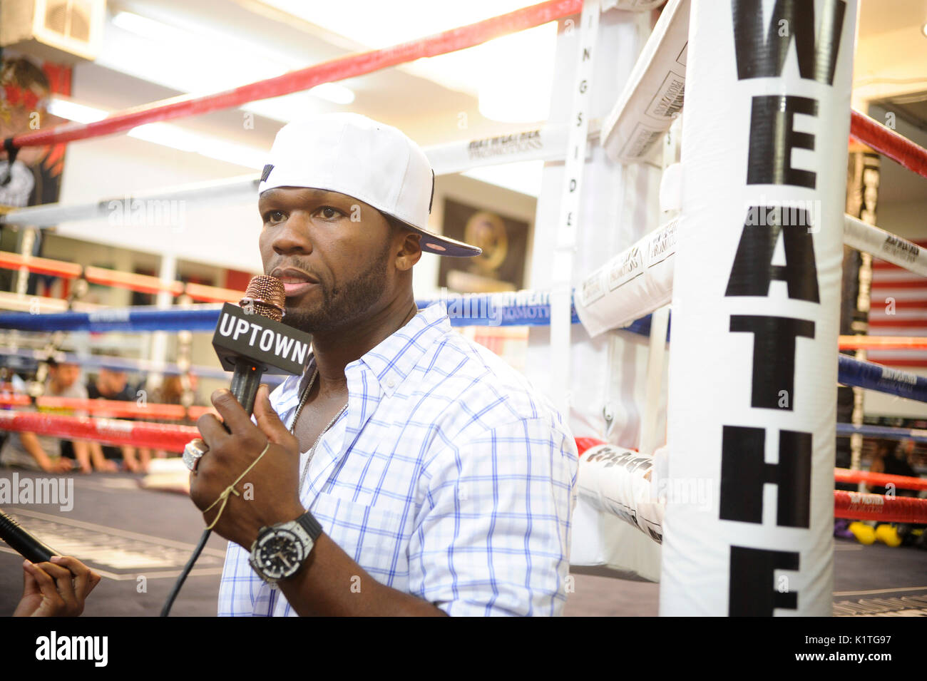 Rapper Curtis Jackson aka 50 Cent Mayweather Boxing Gym April 24,2012 ...