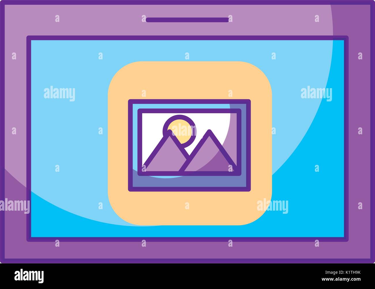 tablet device with picture vector illustration design Stock Vector ...