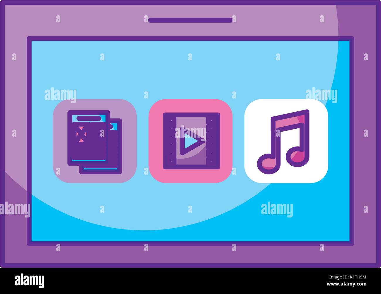 tablet device with files vector illustration design Stock Vector Image ...