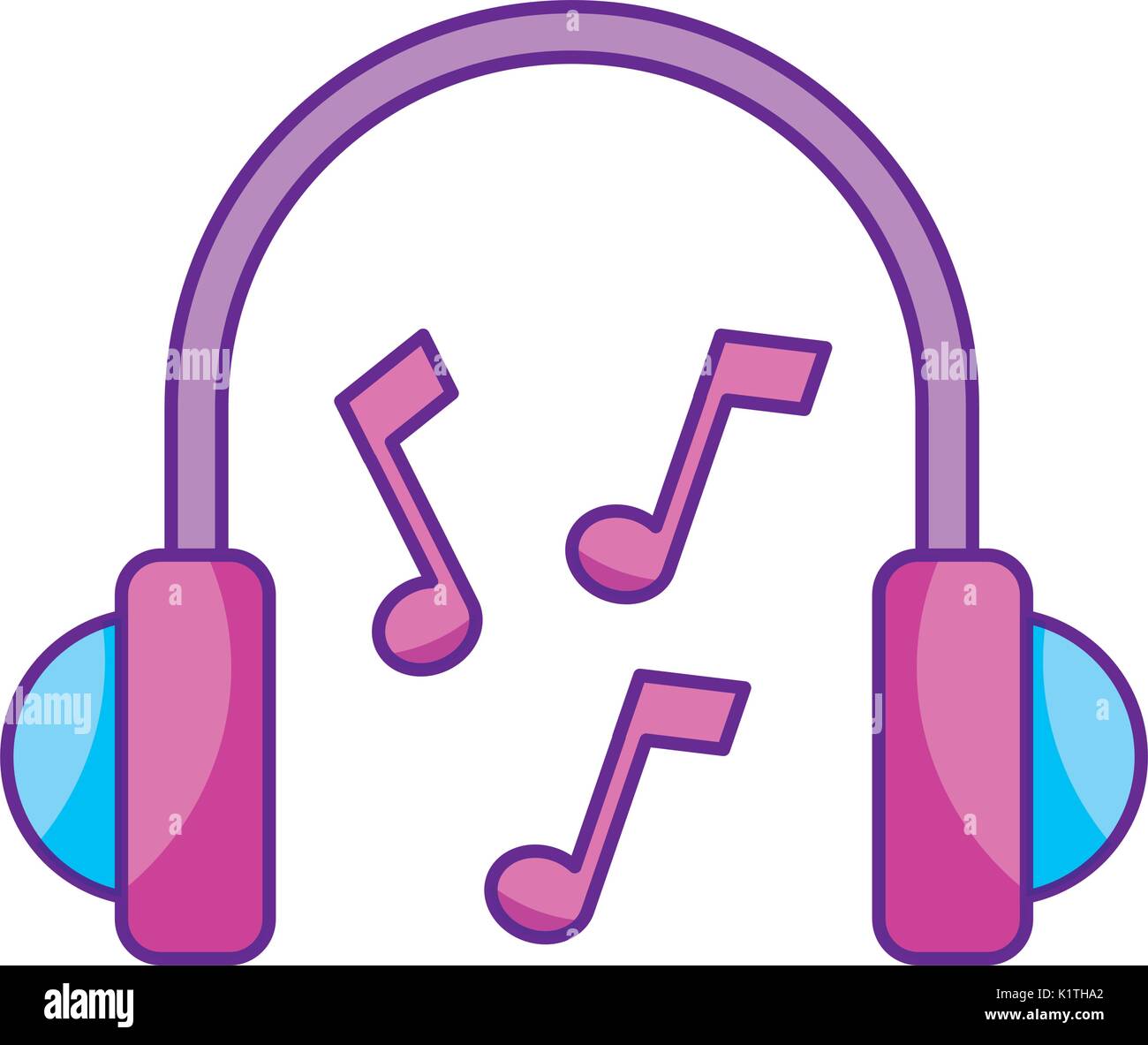 Ear music notes symbol Stock Vector Images - Alamy