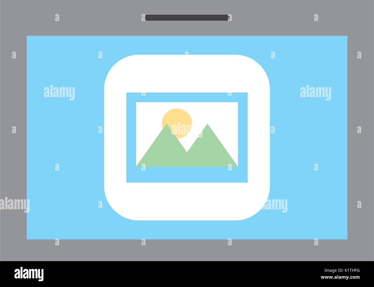 tablet device with picture Stock Vector Image & Art - Alamy