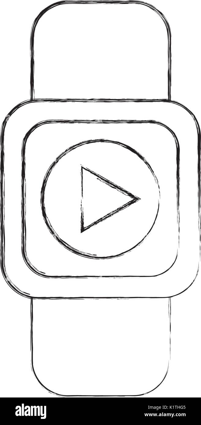 Video streaming smartwatch interface Stock Vector Images - Alamy