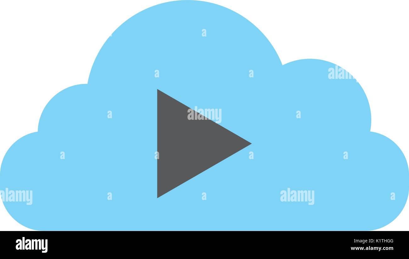 cloud computing with tape media player isolated icon Stock Vector Image ...