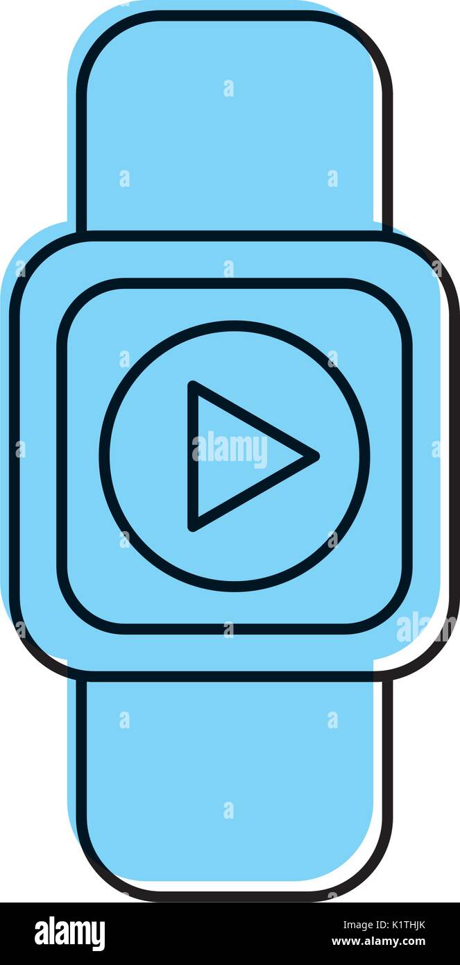 Video streaming smartwatch interface Stock Vector Images - Alamy