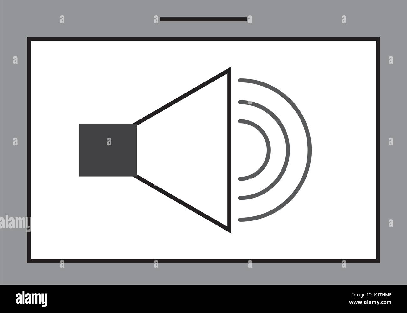 tablet with speaker sound isolated icon Stock Vector Image & Art - Alamy
