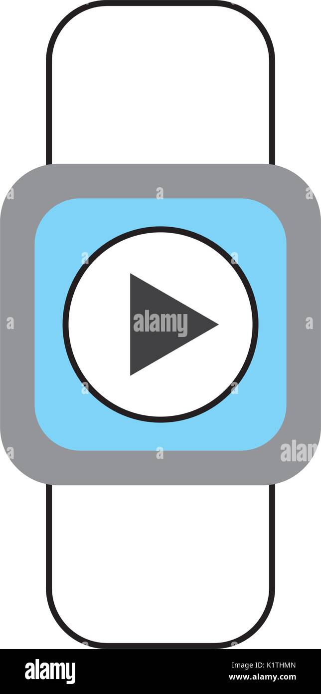 Video streaming smartwatch interface Stock Vector Images - Alamy