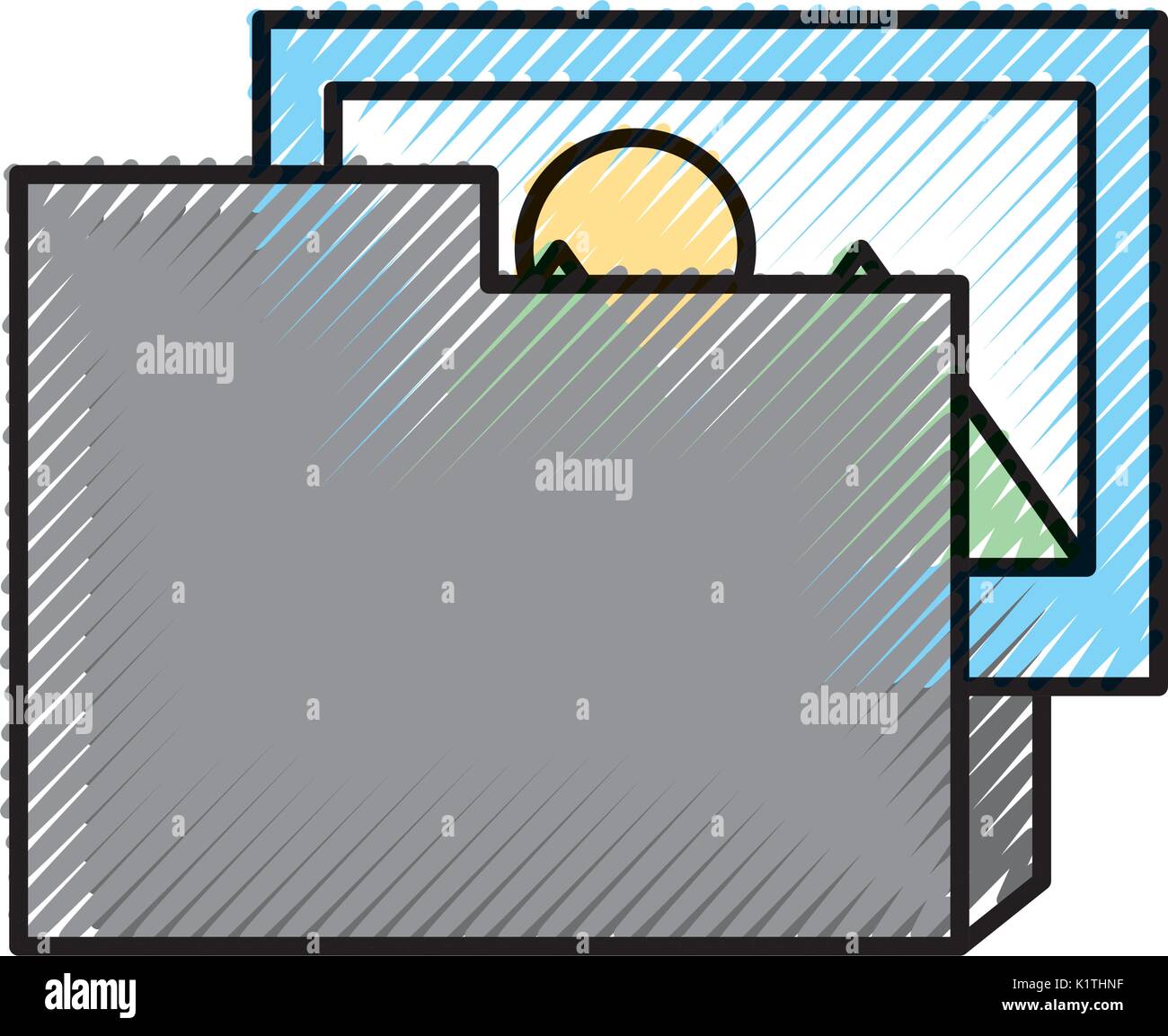 folder document with picture Stock Vector Image & Art - Alamy