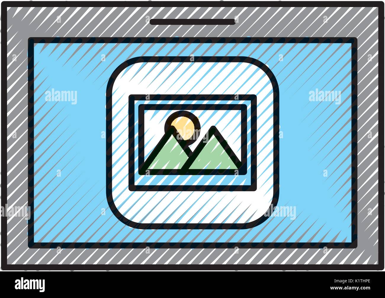 tablet device with picture Stock Vector Image & Art - Alamy