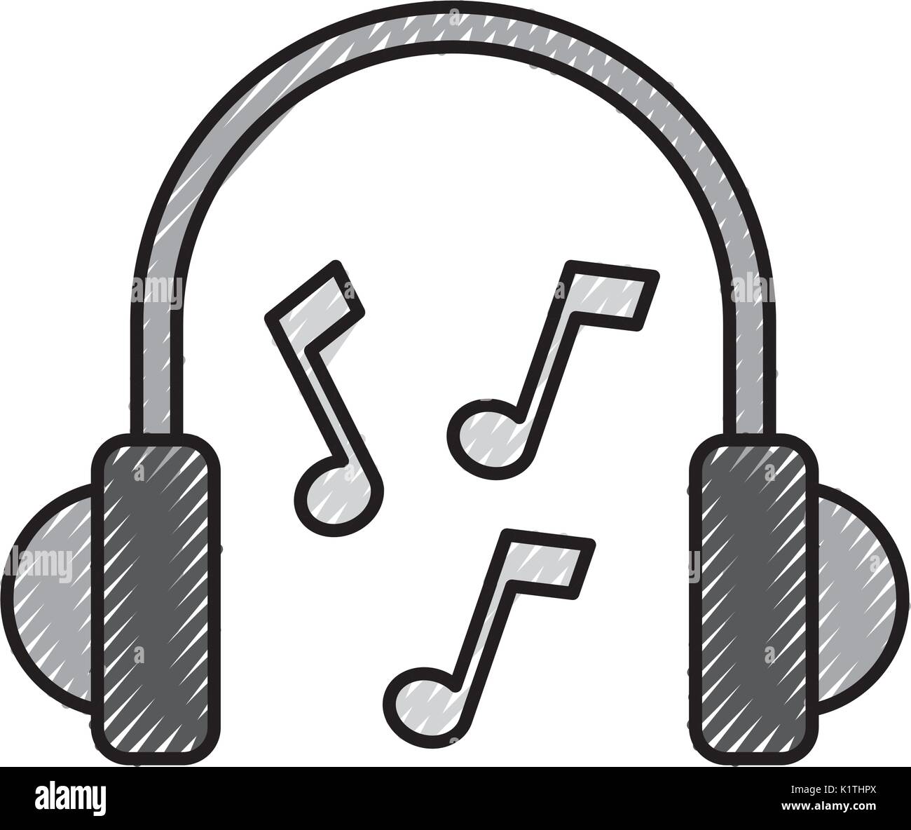 Ear music notes symbol Stock Vector Images - Alamy