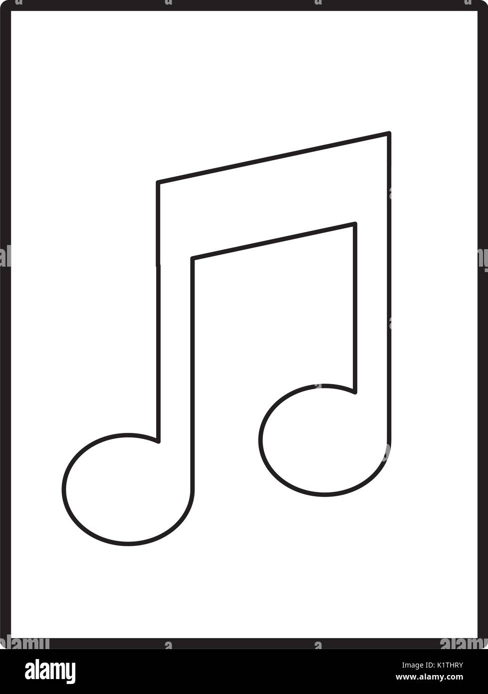 paper document with music note isolated icon Stock Vector Image & Art ...
