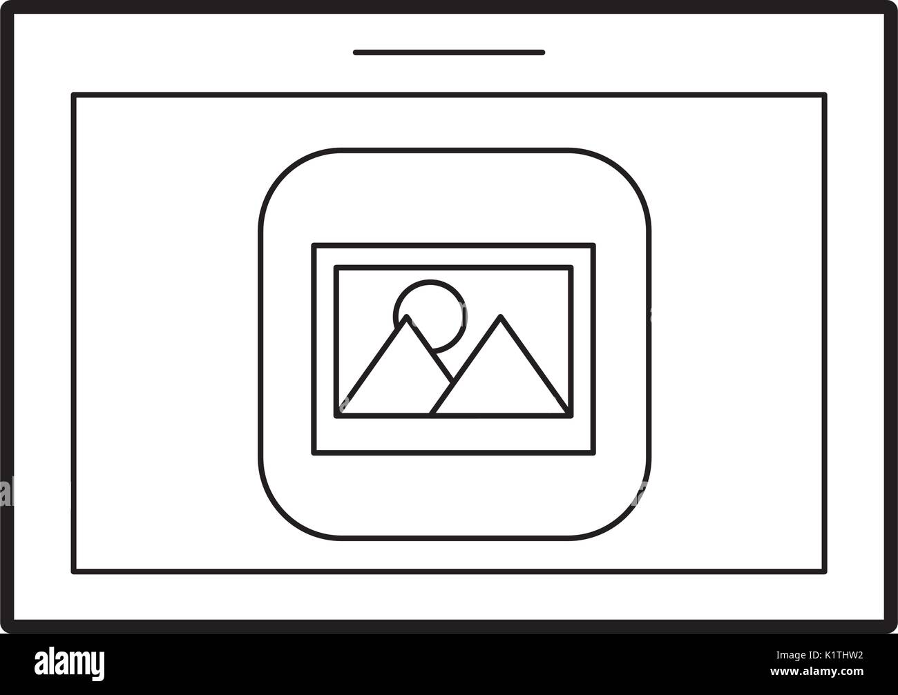 tablet device with picture Stock Vector Image & Art - Alamy