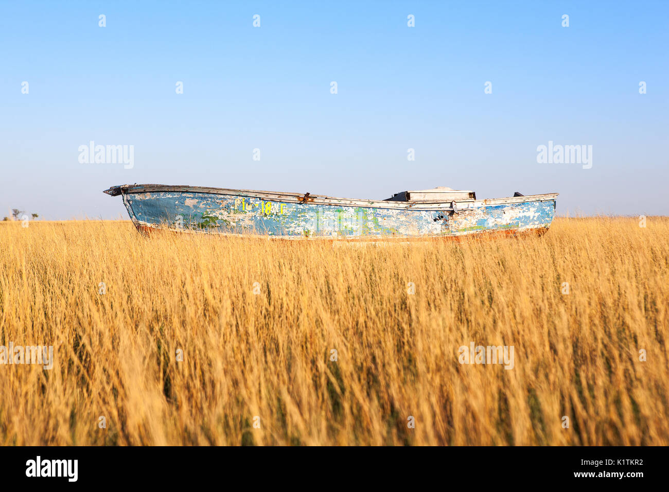 Old rusty boat in field hi-res stock photography and images - Alamy