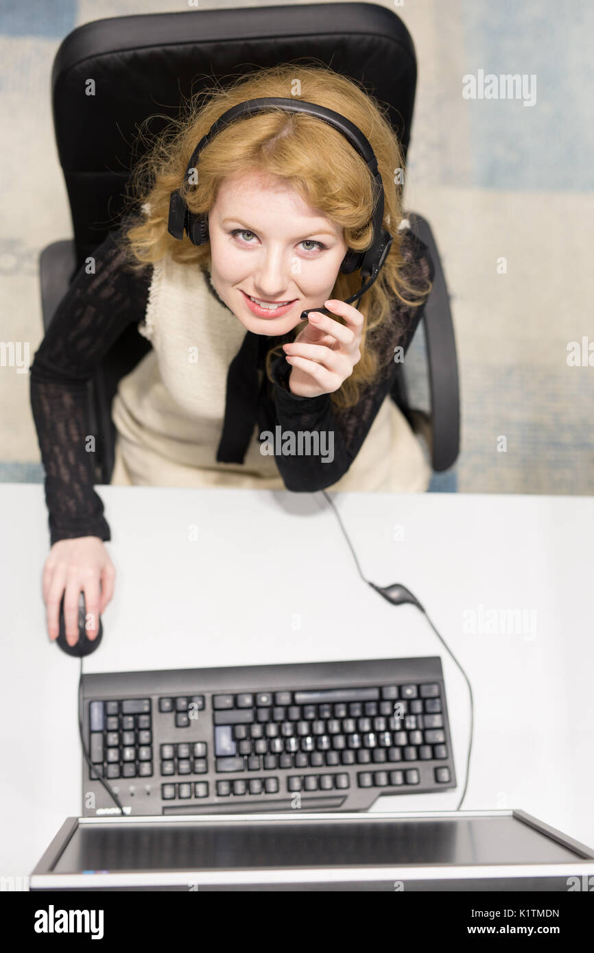 Callcenter top view hi-res stock photography and images - Alamy