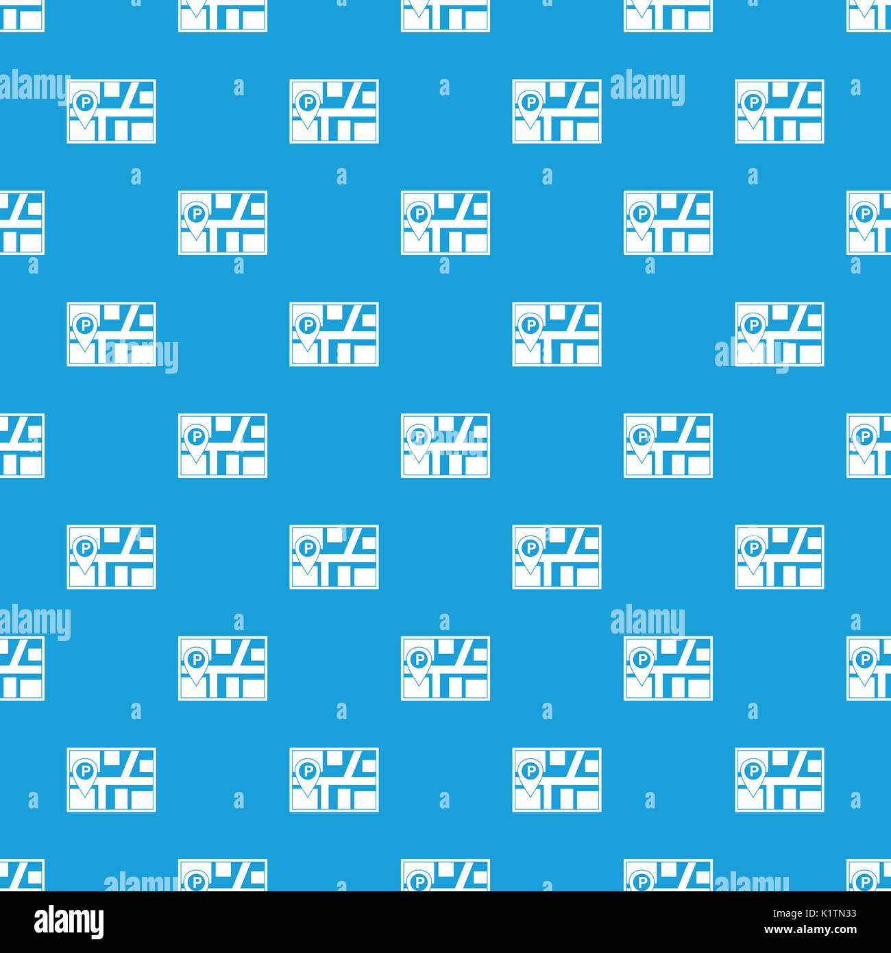 Map with car parking pointer pattern seamless blue Stock Vector Image ...