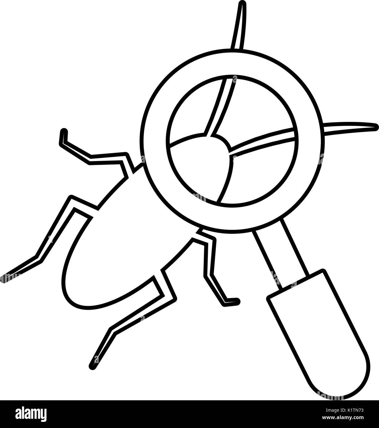 Magnifying glass insect Black and White Stock Photos & Images - Alamy