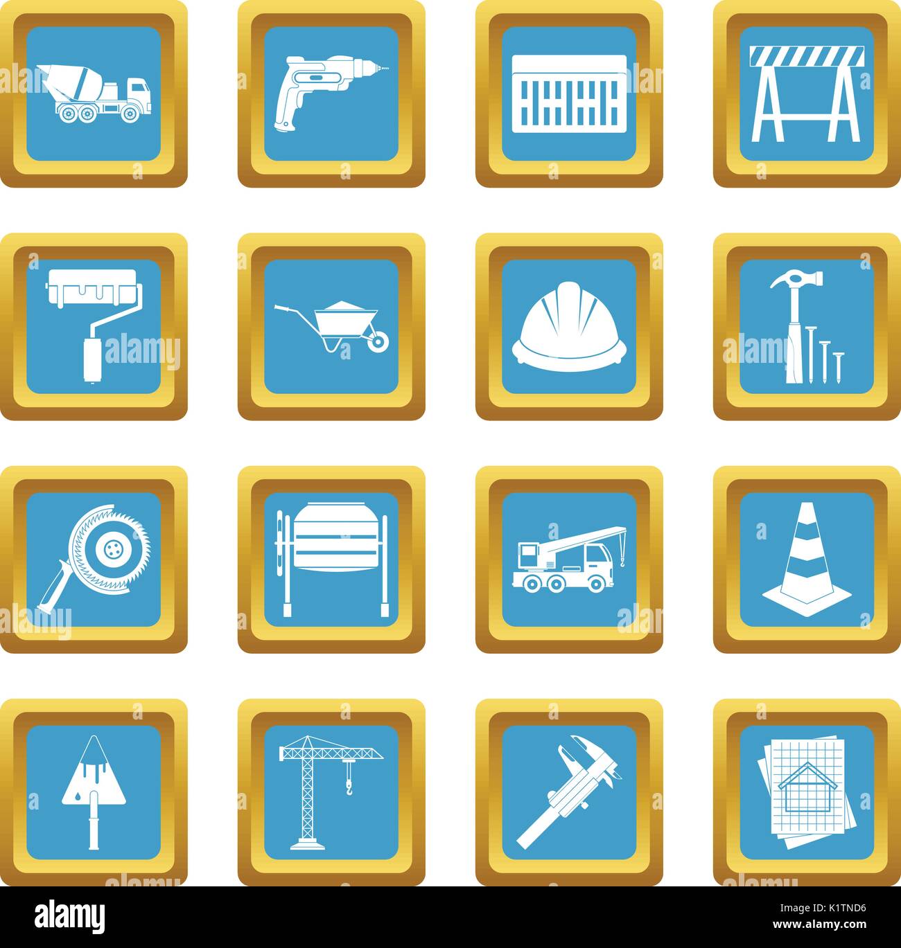 Architecture icons azure Stock Vector Image & Art - Alamy