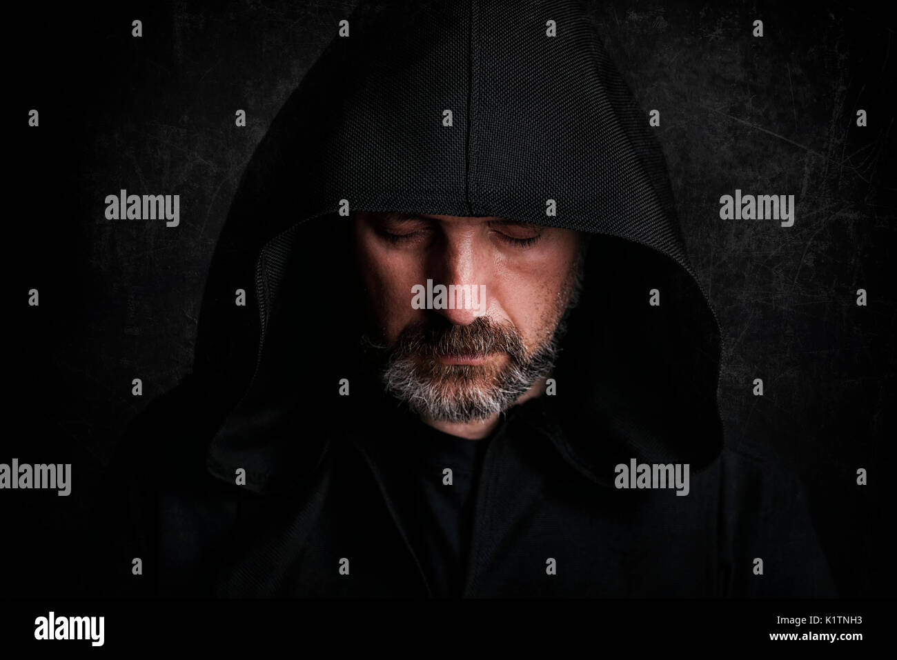 Mysterious man at halloween Stock Photo - Alamy