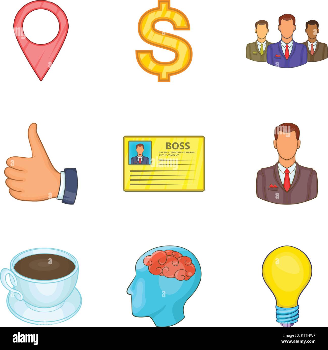 Stocktaking icons set, cartoon style Stock Vector Image & Art - Alamy