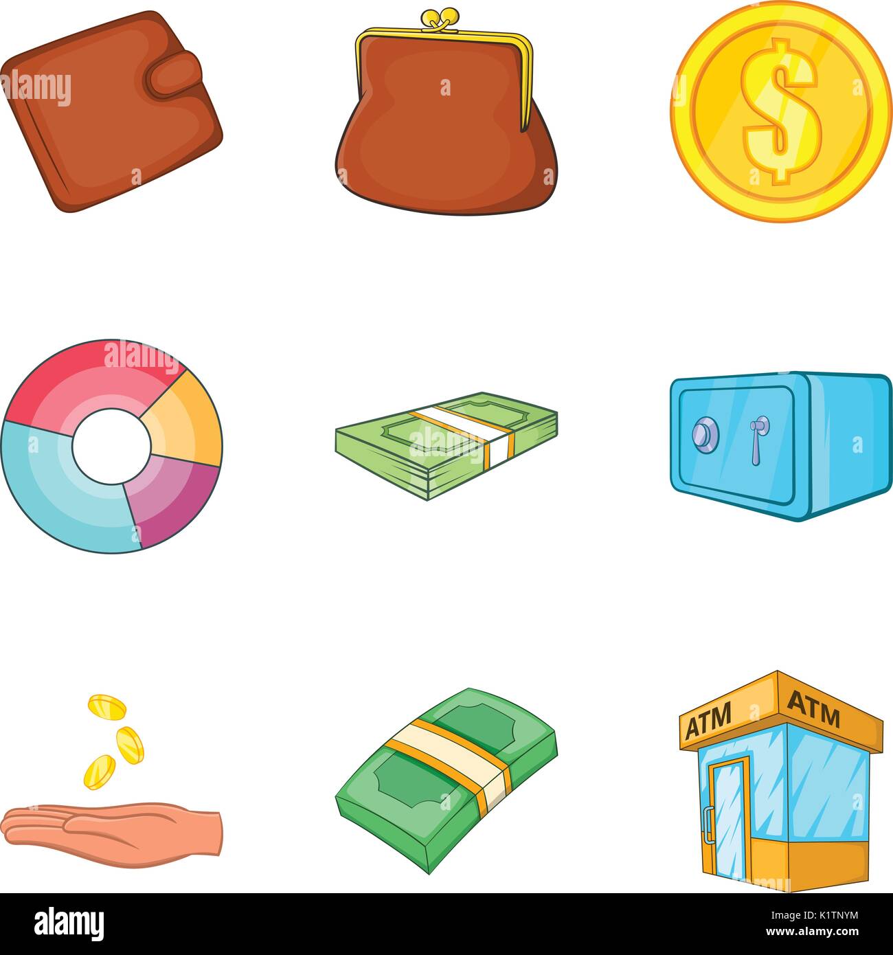 Bribe icons set, cartoon style Stock Vector Image & Art - Alamy