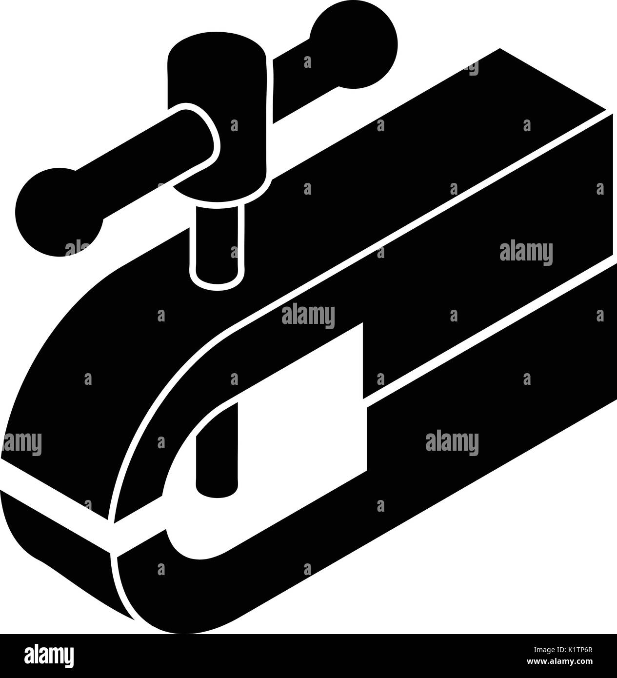 Clamping machine icon, simple black style Stock Vector Image & Art - Alamy