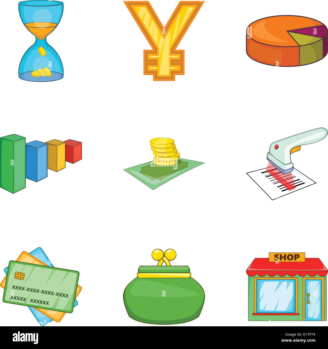 Barcode icons set, cartoon style Stock Vector Image & Art - Alamy