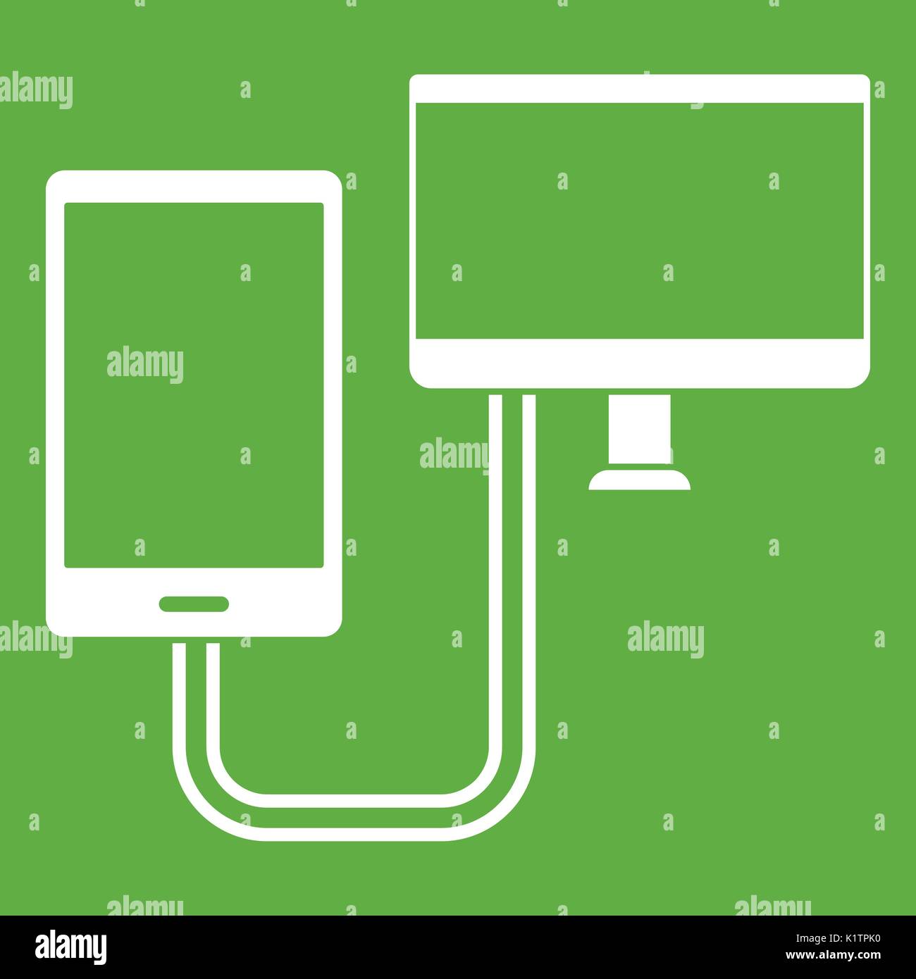 Connection phone icon green Stock Vector Image & Art - Alamy