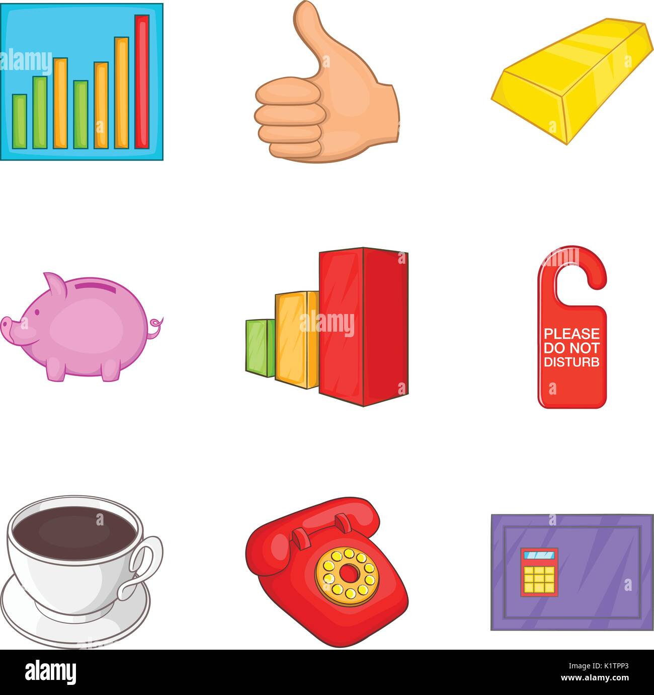 Inventory icons set, cartoon style Stock Vector Image & Art - Alamy