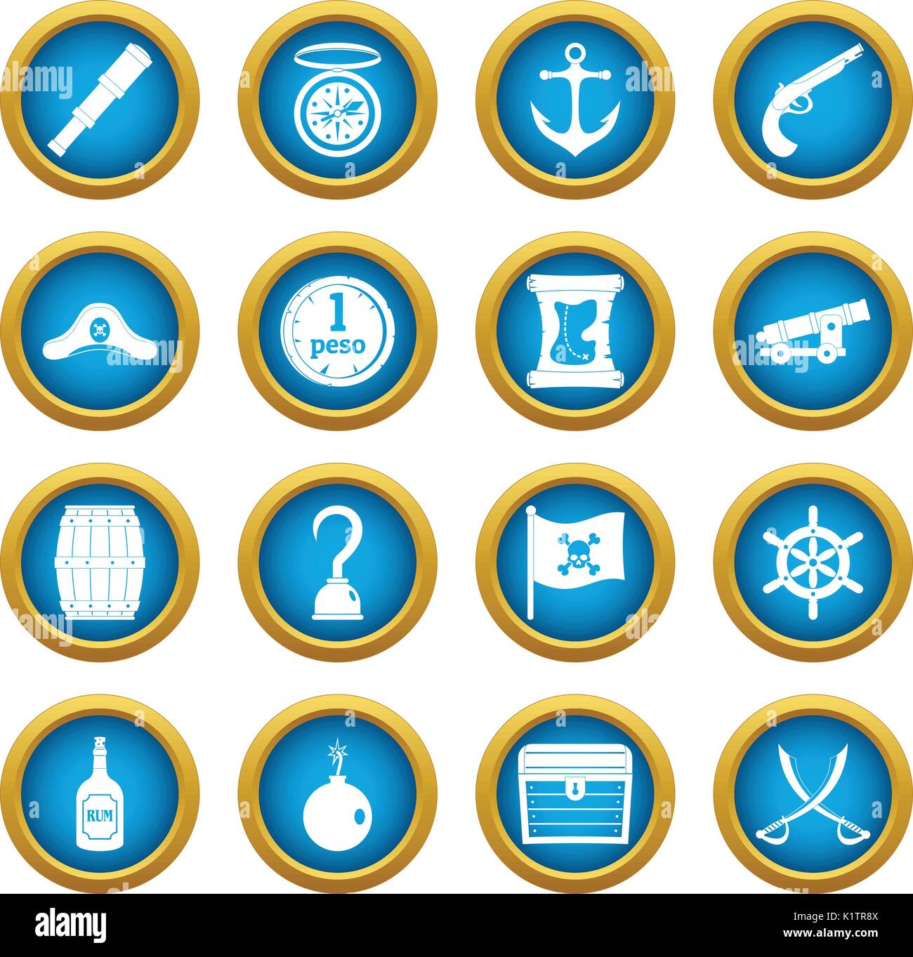 Pirates attack sea Stock Vector Images - Alamy