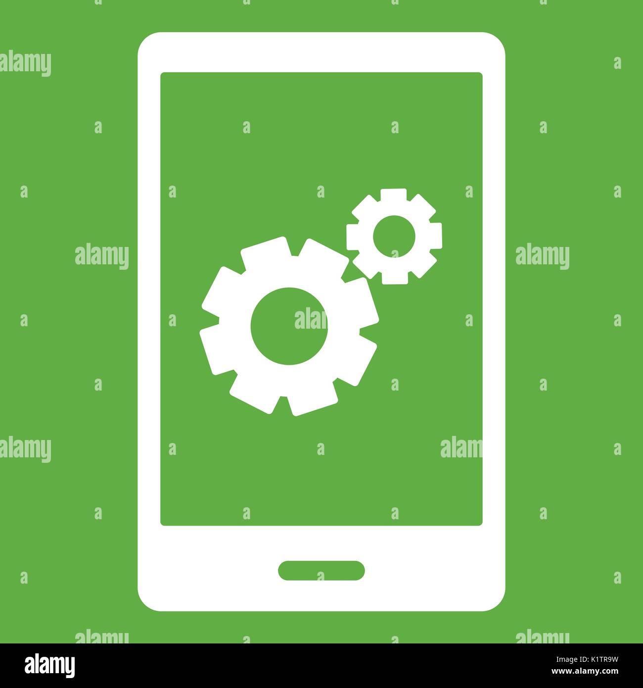 Working phone icon green Stock Vector Image & Art - Alamy
