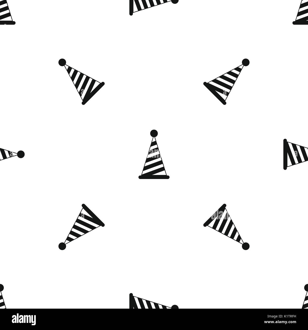 Party hat pattern seamless black Stock Vector Image & Art - Alamy
