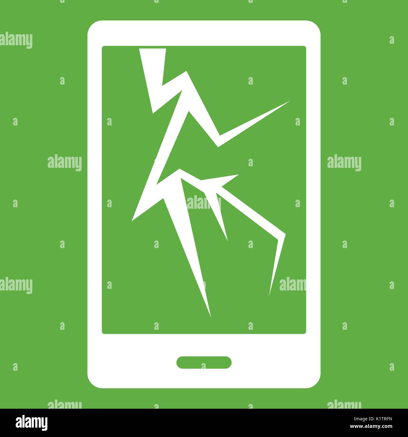 Cracked phone icon green Stock Vector Image & Art - Alamy