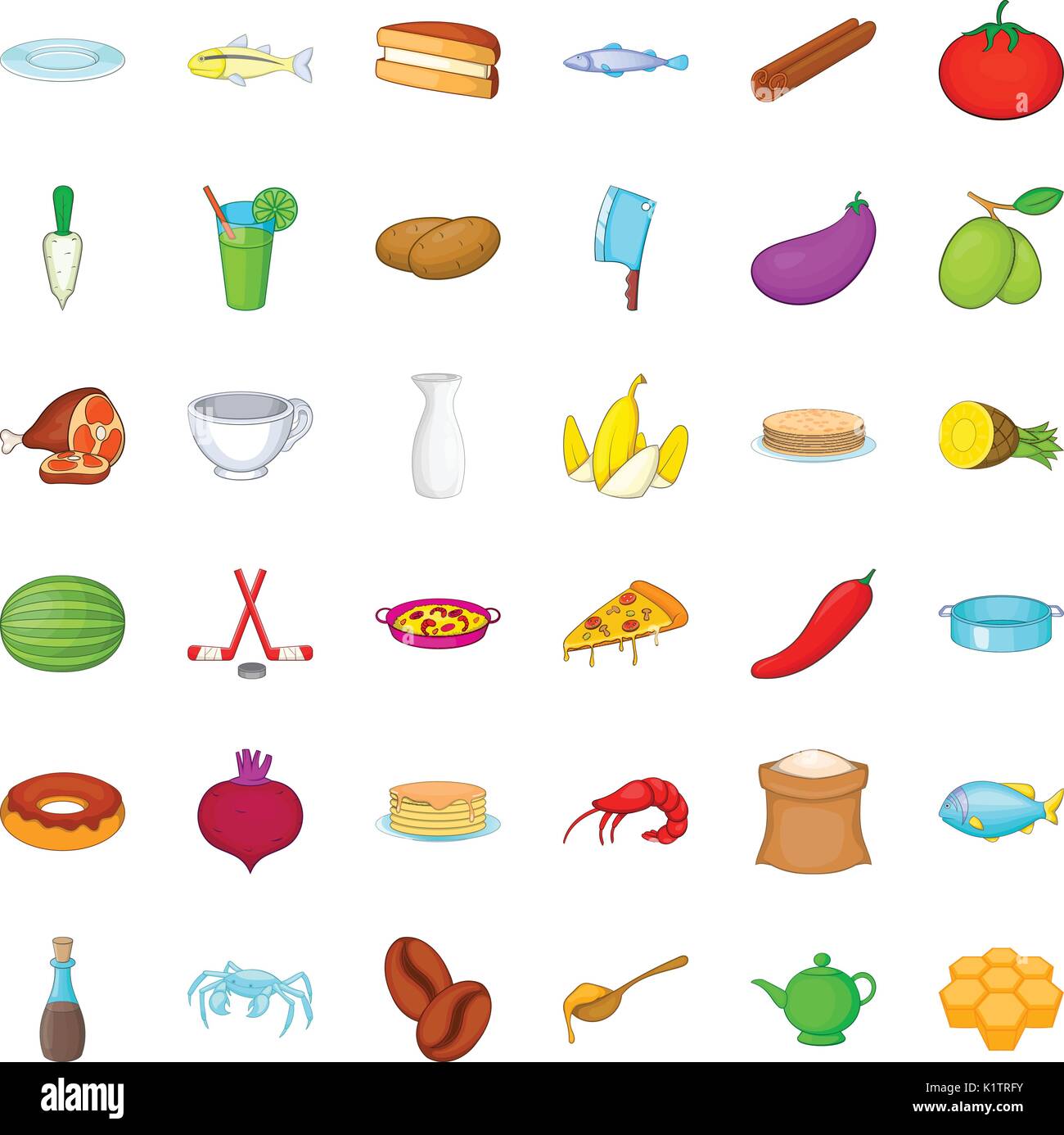 Cooking icons set, cartoon style Stock Vector Image & Art - Alamy